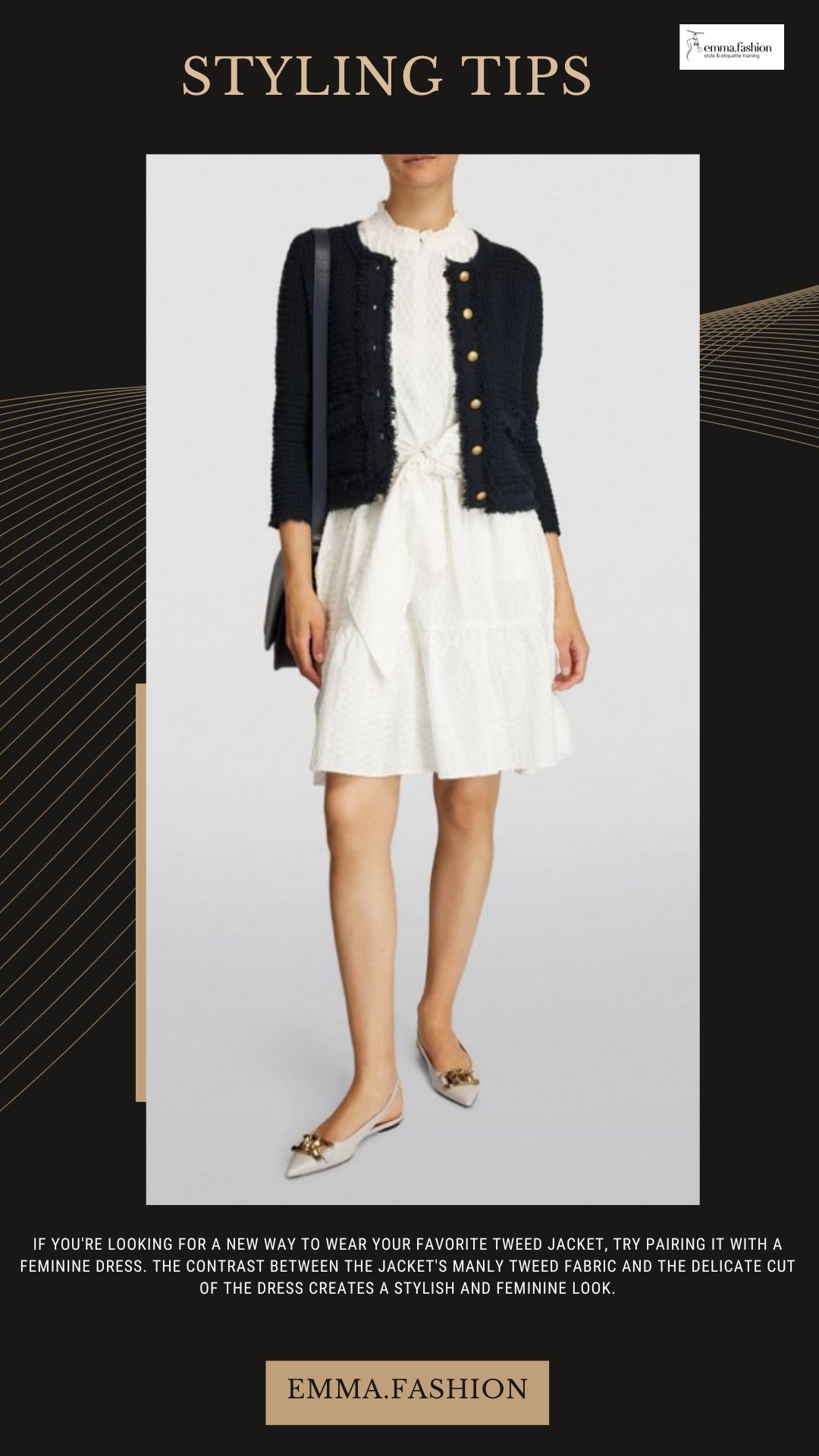 How To Wear A Cropped Tweed Jacket This Fall Emma Fashionemma Fashion