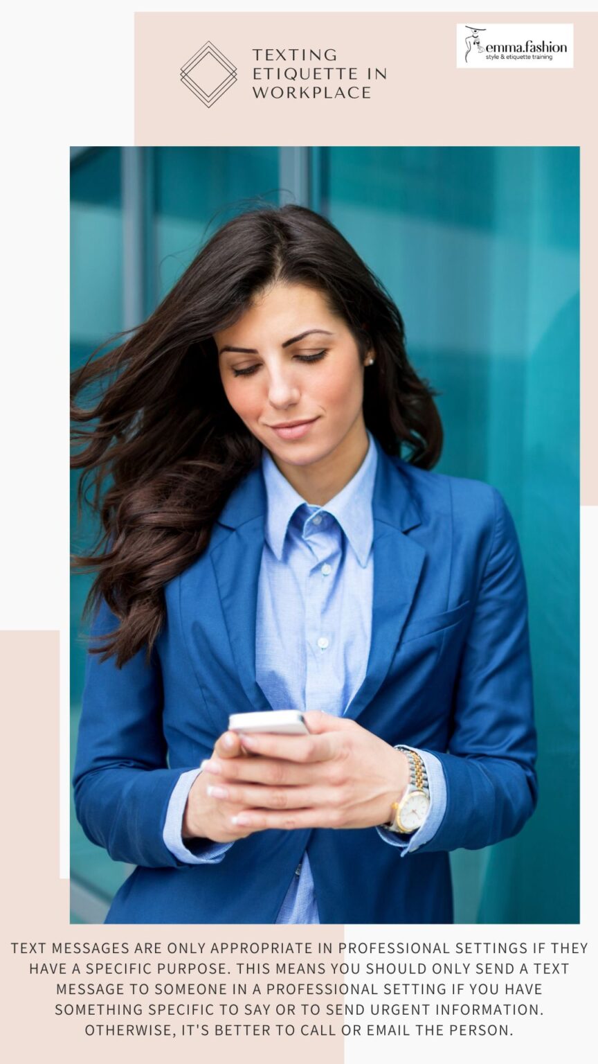 How To Properly Use Texting In The Workplace - Emma.FashionEmma.Fashion