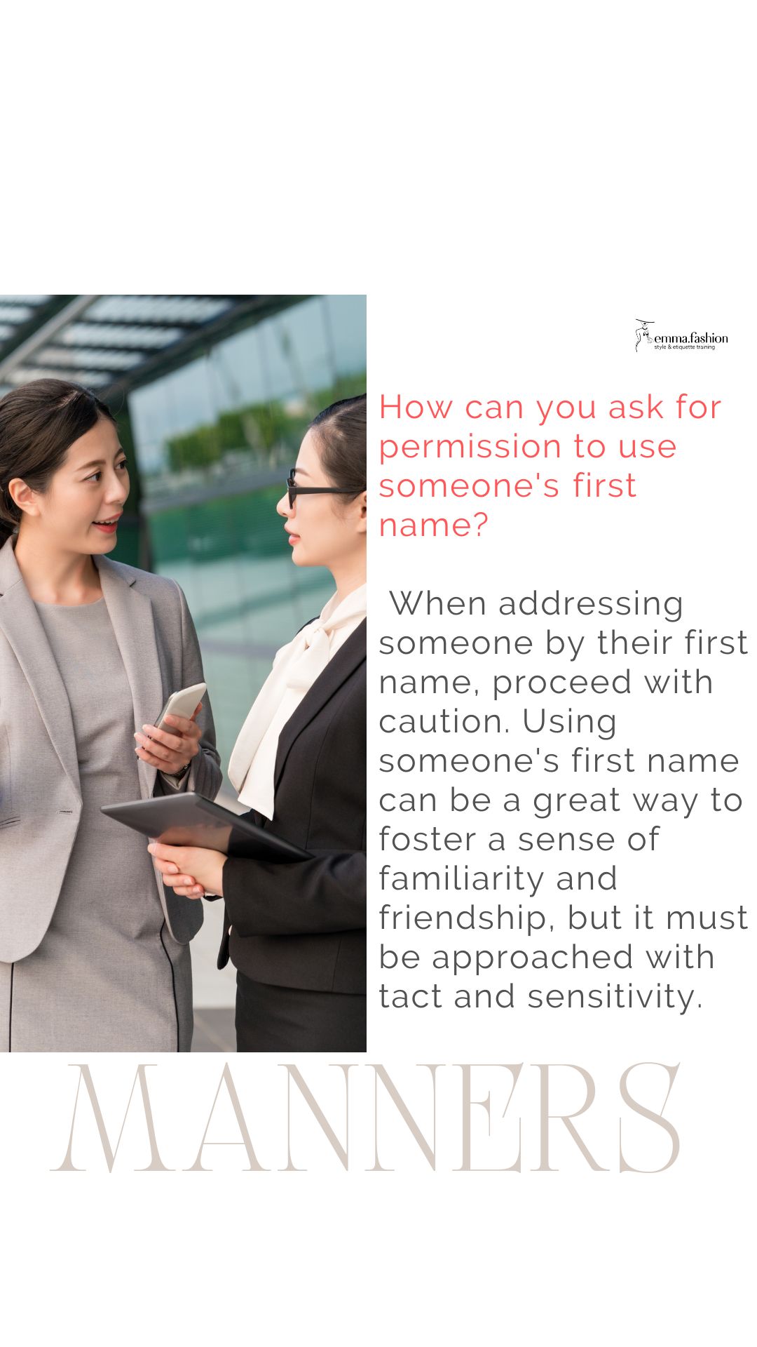 How To Ask Permission To Use Someone's First Name - Emma.FashionEmma ...