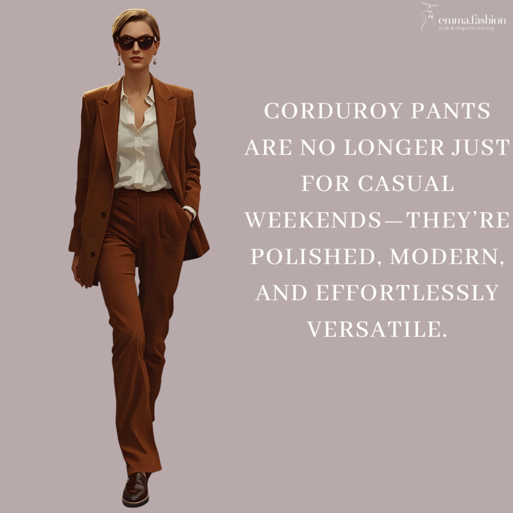 The Corduroy Pants Trend: How to Wear Them with Modern Style & Elegance ...